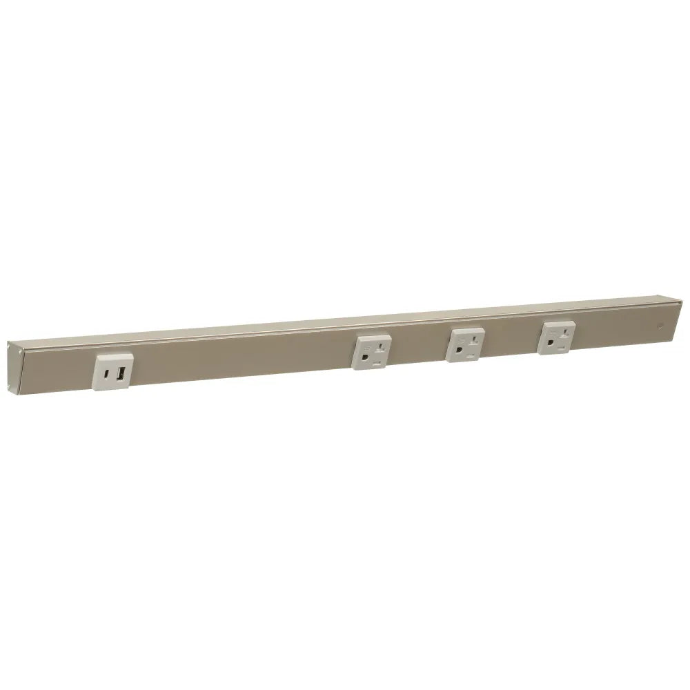 Task Lighting 24" Slim Angle Power Strip with USB-A/C, on Left or Righ ...