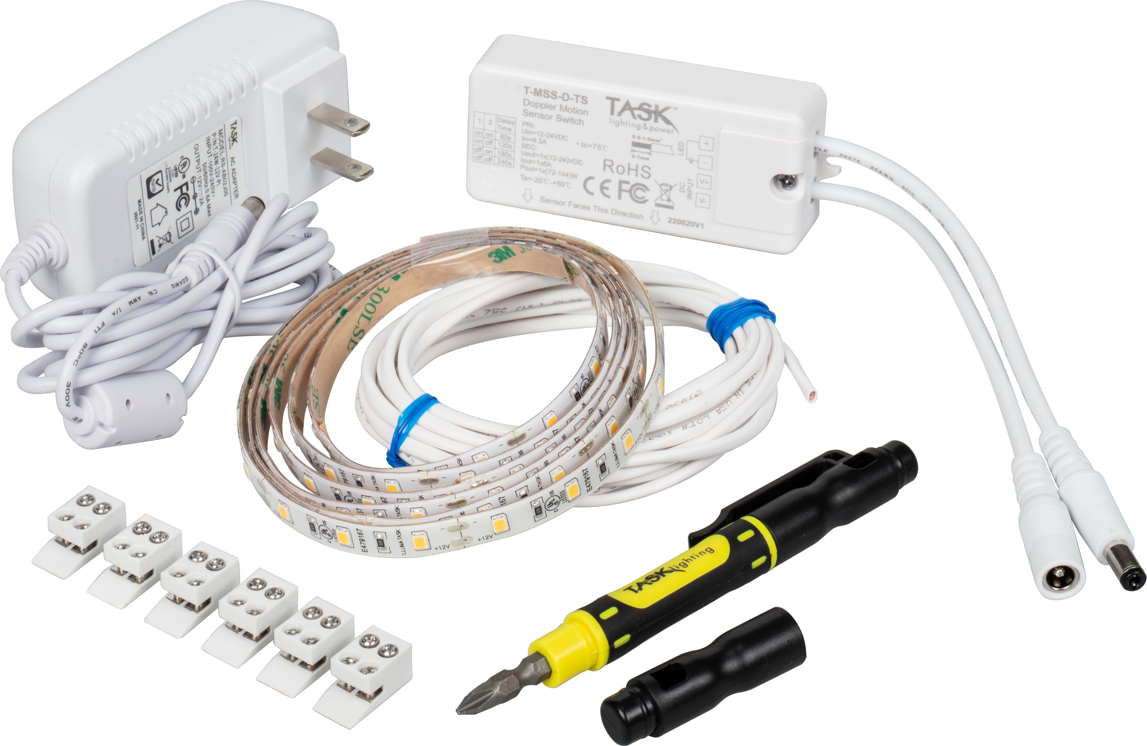 5 ft 120 Lm/Ft Vanity Night Light Kit, Tape Lighting with Doppler Moti ...