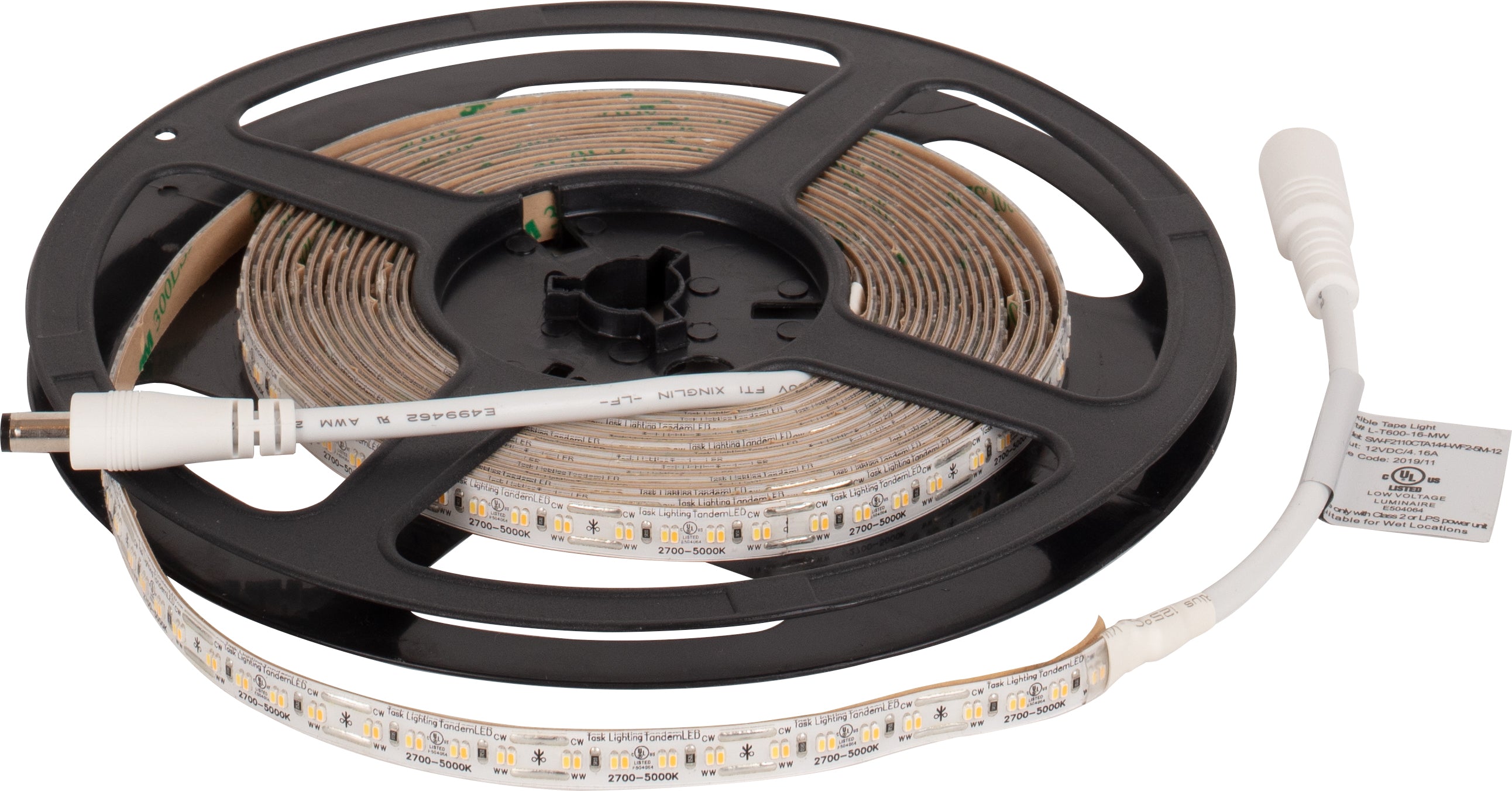 TandemLED Tunable Tape Light, 197", Higher output 280 Lumens per ft. C ...